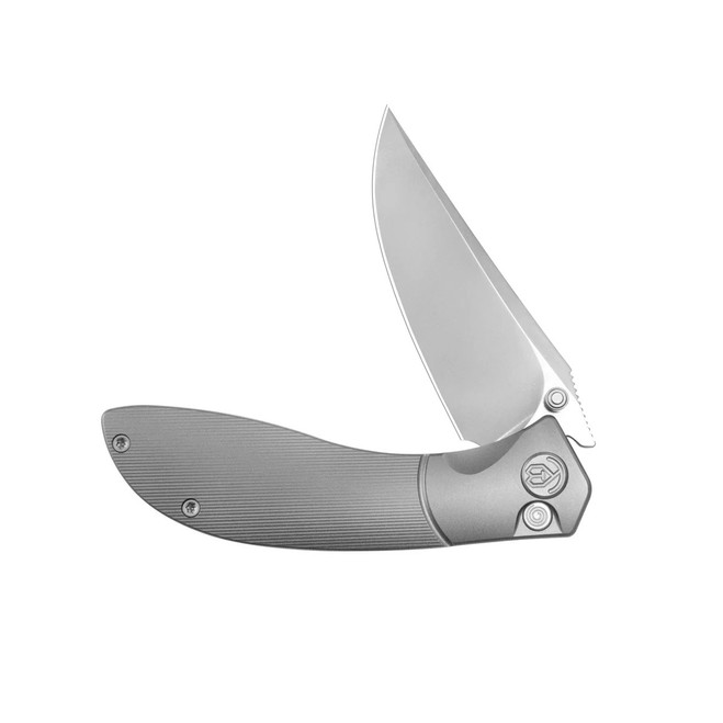 KB Stingray Folding Knife Gray Titanium Handle M390 Clip Point Plain ...
