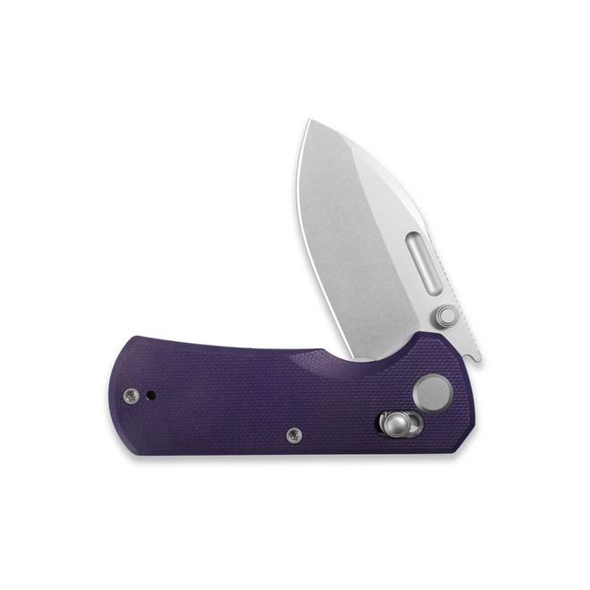 GEO Belluf Folding Knife Purple G10 Handle M390 Drop Point Plain Edge ...