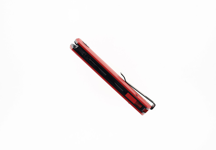 Open Box/Return Petrified Fish Beluga Folding Knife Red G10 Handle K110 ...