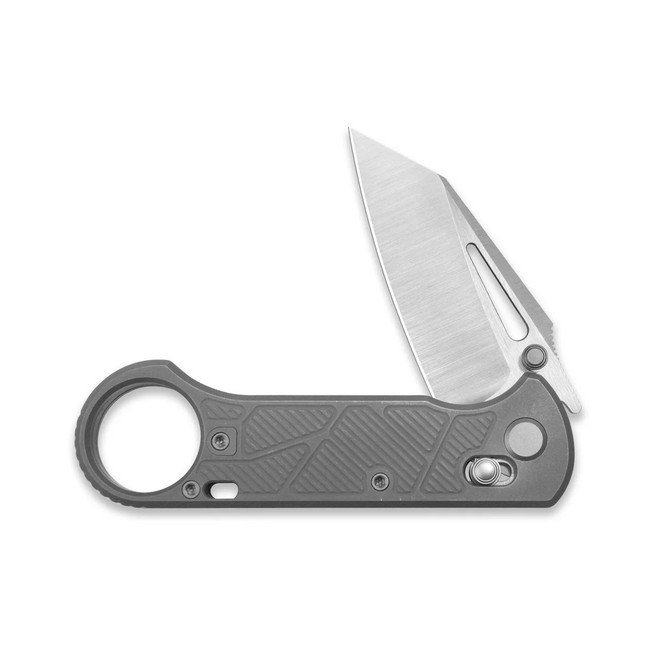 GEO Folding Knife Dark Titanium Handle M390 Drop Point Plain Hand ...