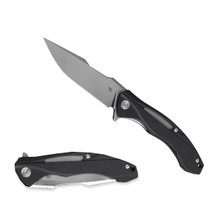 CH Knives 3519 Variety Folder Knife Black G10 Handle Plain D2 Blade ...