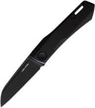 Real Steel Solis Folding Knife Black Titanium Handle N690 Plain Black ...
