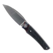TwoSun Folding Knife Black G10/Carbon Fiber Handle D2 Plain Edge TS344-D2