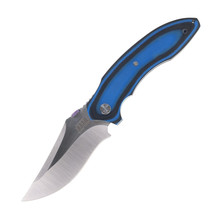 Harm Edged Tools Battlecraft Folding Knife Black/Blue G10 Handle Elmax ...