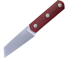 Straight Line Knives Erny Fixed Blade Knife Red G10 Handle M390 Plain ...