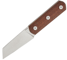 Straight Line Knives Erny Fixed Blade Knife Brown Burlap Micarta Handle ...
