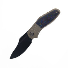 Kubey Stroller Folding Knife Bronze Titanium/Damtanium CamoCarbon ...