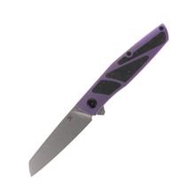 Kansept Cru Folding Knife Purple Titanium/Shred Carbon Fiber Handle ...