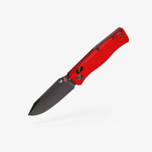 Flytanium Beef Folding Knife Fire Red G10 Handle D2 Plain Black Blade ...