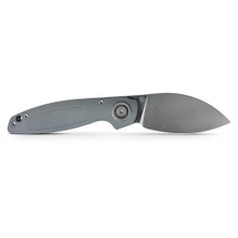 Vosteed Shilin Cutter Left Carry Folding Knife Gray Aluminum Handle ...