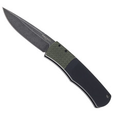 ProTech Magic Auto Knife Black/Green Aluminum Handle 154CM Plain Black Blade BR-1.7 LTD-Green DLCW