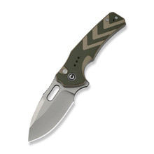 Civivi Vexron Folding Knife Milled Green/Tan G10 Handle 14C28N Plain ...