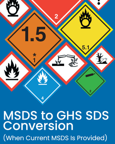 GHS Conversion Services - The 16 Sections of the SDS under GHS - MSDS ...