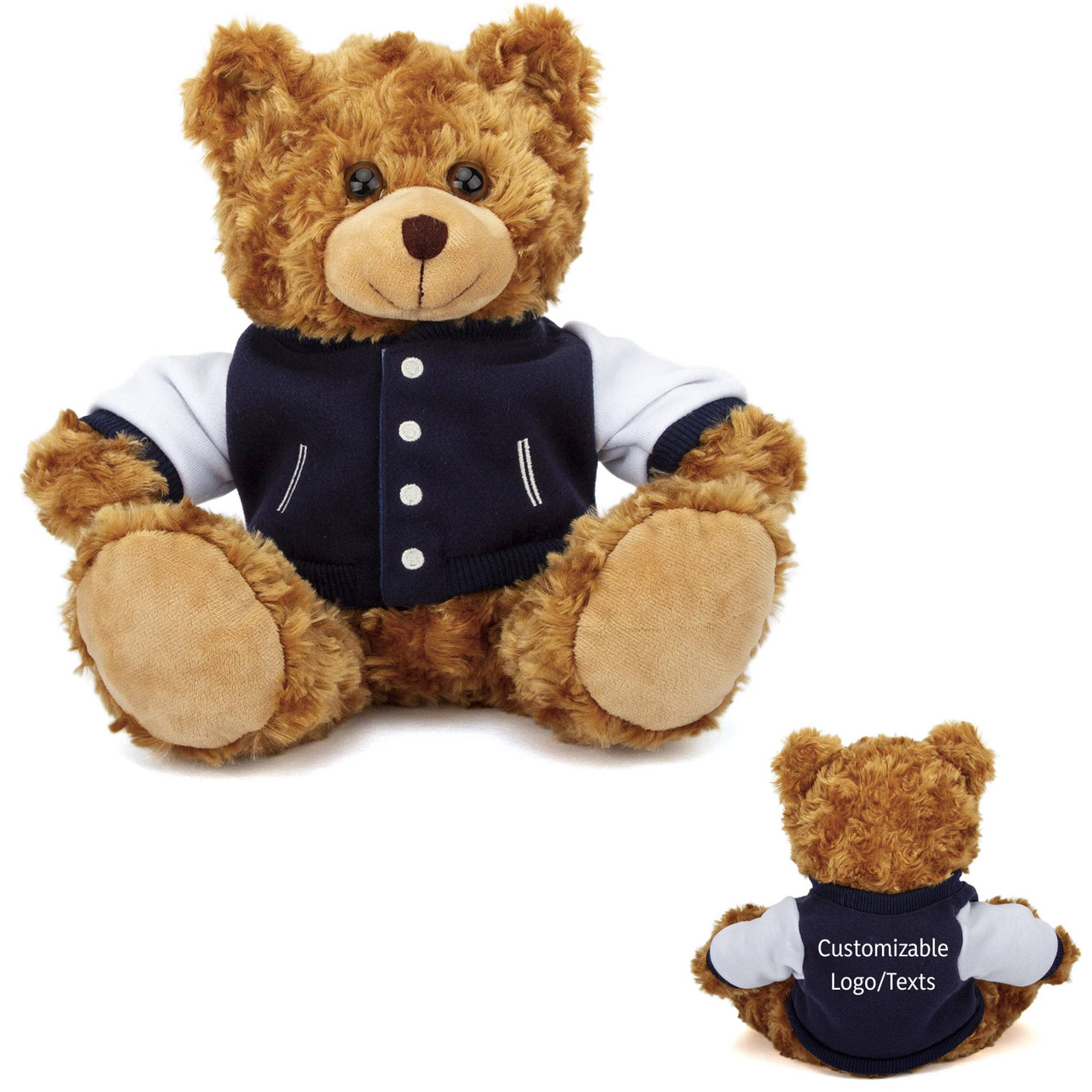 Teddy Bear Mocha 11" with Customizable Varsity Jacket - Made By Aliens Inc