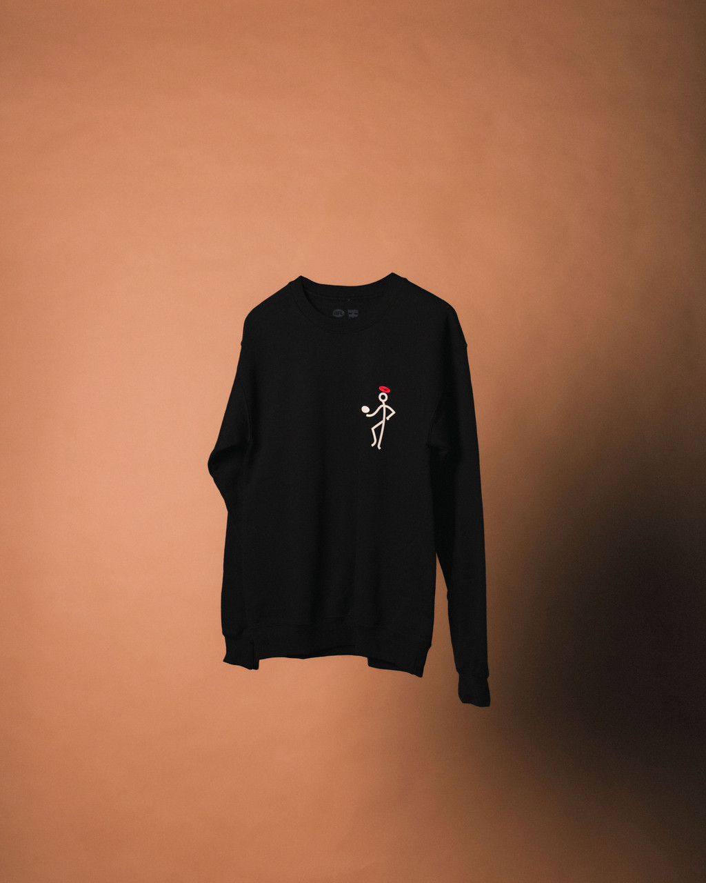 Saints Footy Stickman Crew - Black - Saints Locker