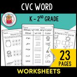 CVC Word Practice Worksheets