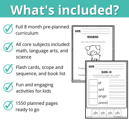 Kindergarten Bundle - Full Year Curriculum + 7 Products!