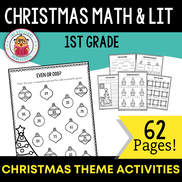 Christmas Math and Literacy - First Grade