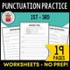 Punctuation Practice Worksheets - NO PREP!