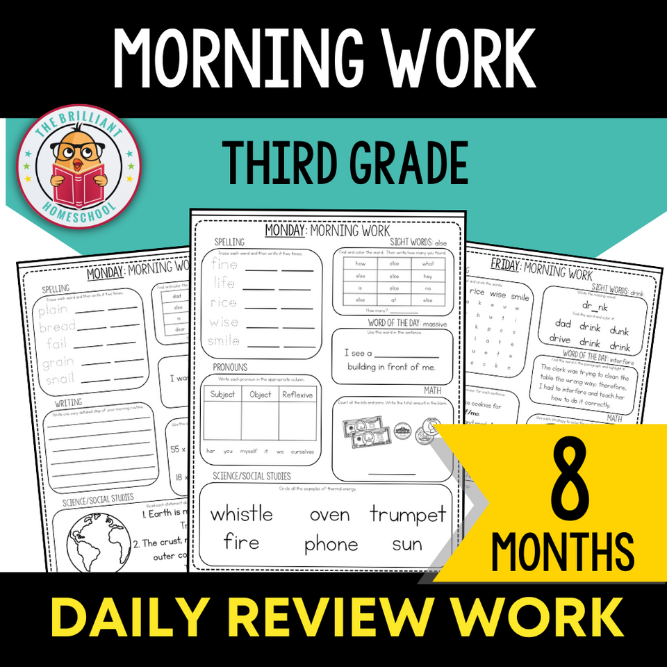 Third Grade Morning Work - Year Long!