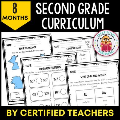 Second Grade Yearlong Curriculum | Math, Science, ELA All-in-One ...