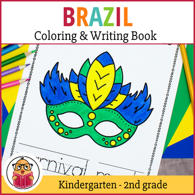 Brazil Coloring and Writing Book