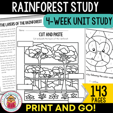 Exploring the Rainforest | 4-Week Rainforest Study Unit with Lessons