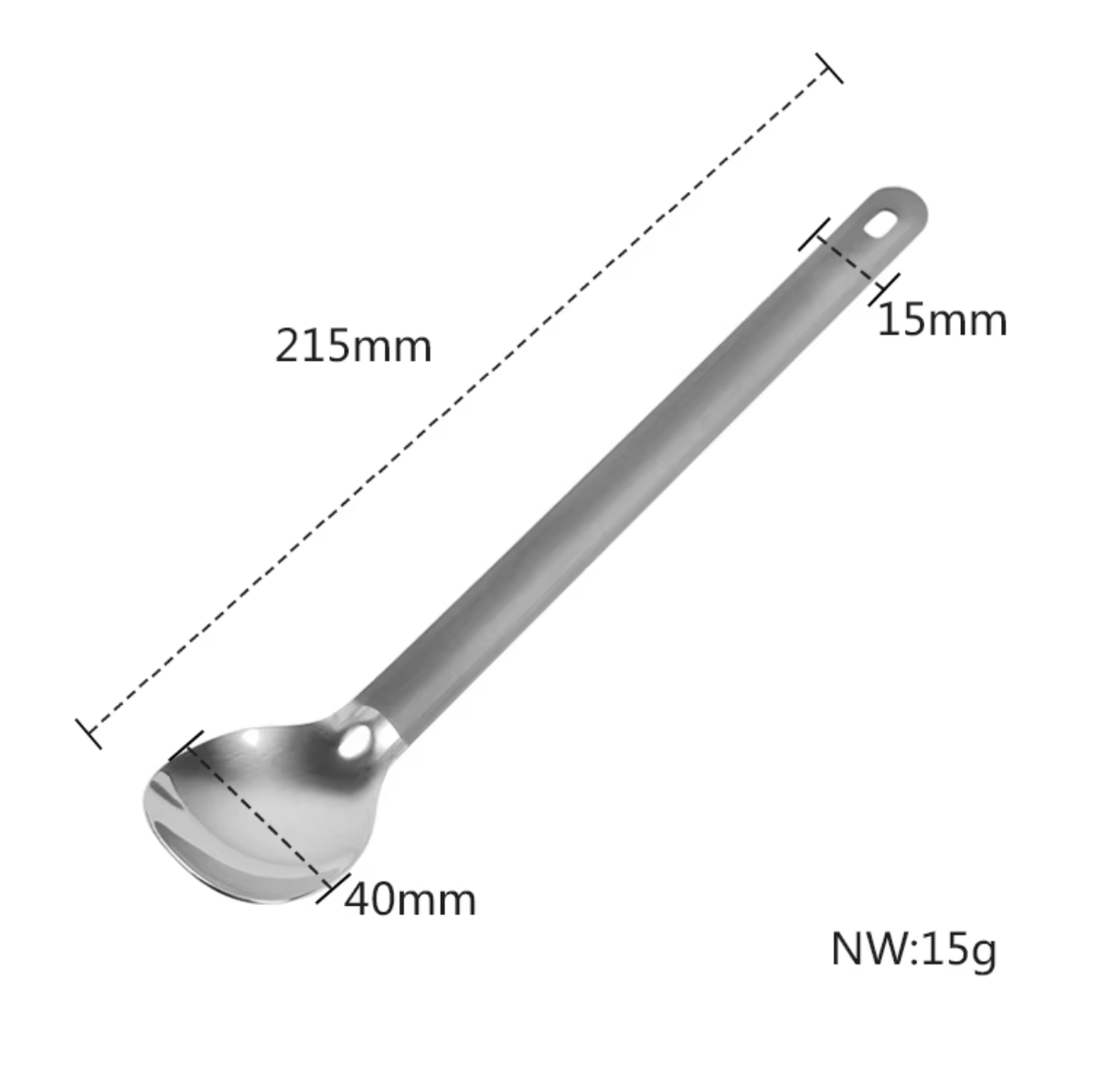 EnOut Titanium Long Spoon/Spork Set