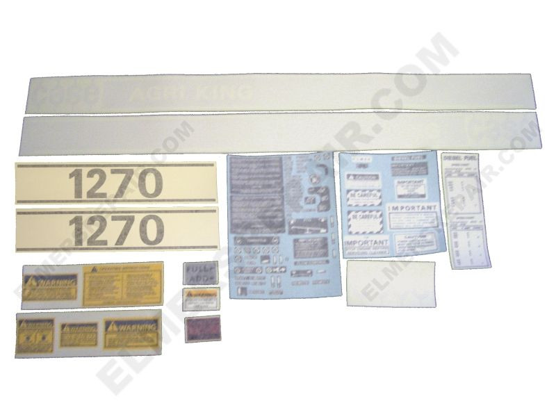 ER- VC237 Case 1270 Decal Set (1974 thru 78) - Elmer's Repair Inc