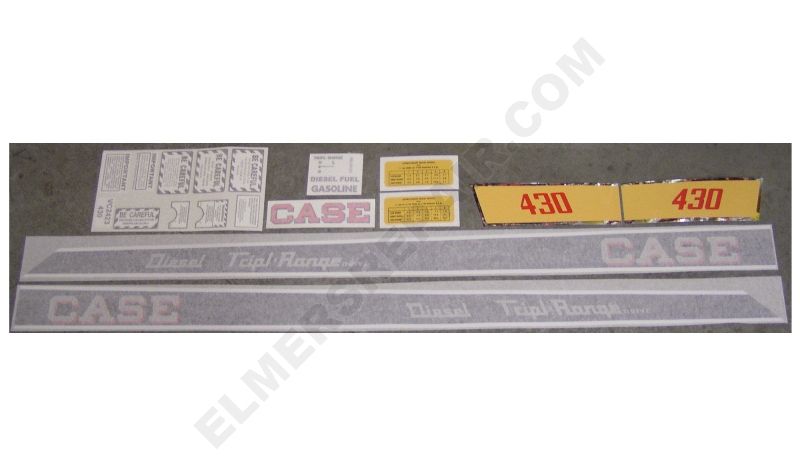 ER- VC295 Case 430 Diesel Triple Range Decal Set - Elmer's Repair Inc