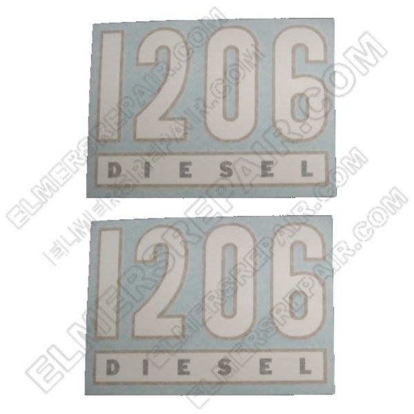 ER- VI2460 Farmall 1206 Diesel Model numbers only Decal Set - Elmer's ...
