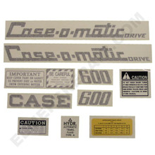 ER- VC132 Case 600 (B Series) Decal Set - Elmer's Repair Inc