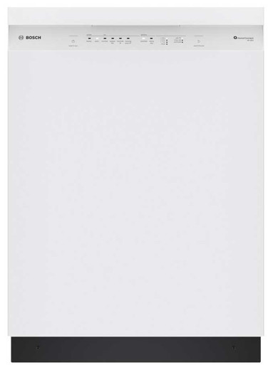 Bosch 100 Series Dishwasher Recessed Handle 24 Inch in White - Colton Lane