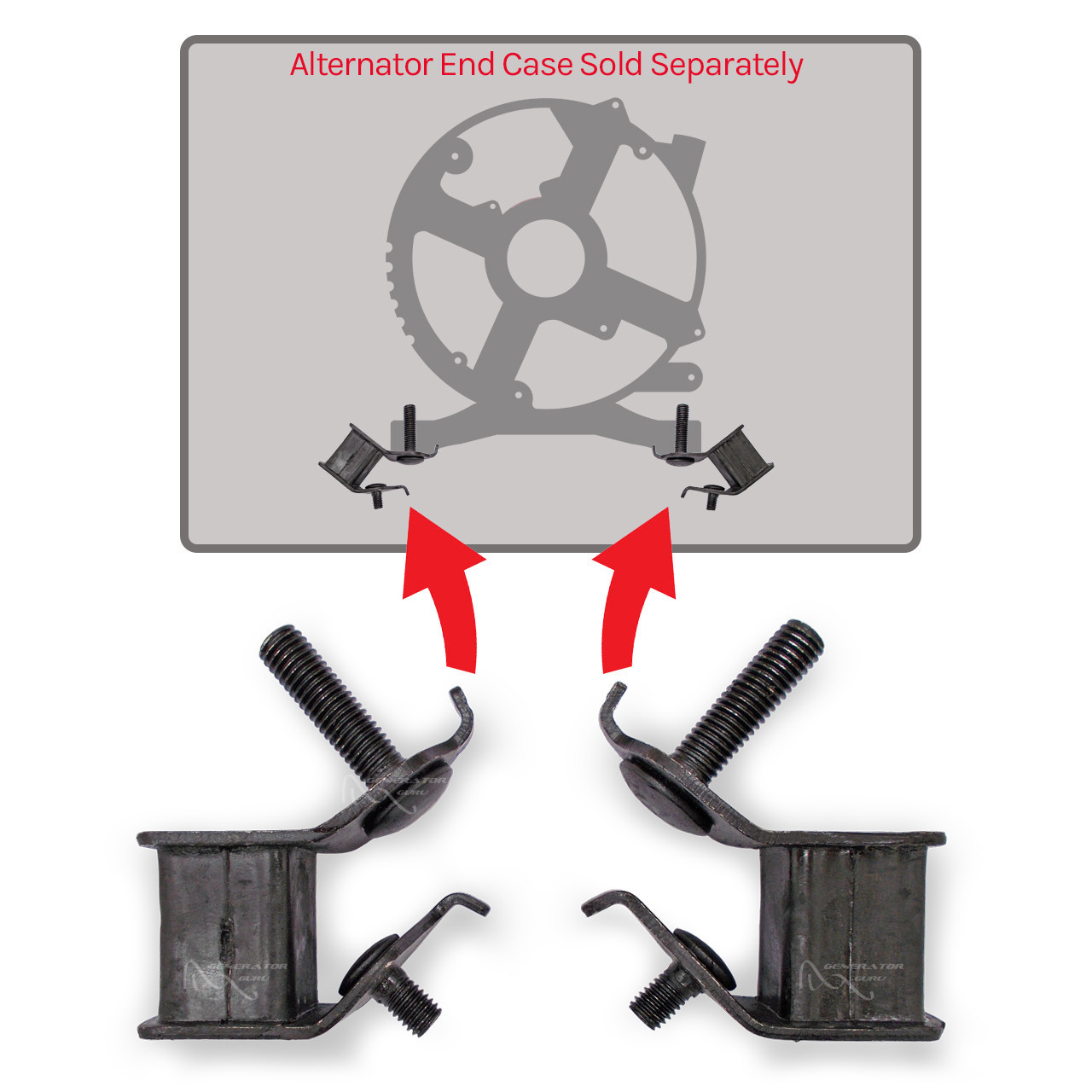 Alternator End Casing Mounts (set of 2) 78167713 - Generator Guru ...