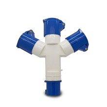 Universal 240V 16A three way split plug - Generator Guru - Parts and Spares