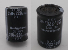 Rubycon 220uf (m) 250v CE 105 C VXR Condensor Capacitor