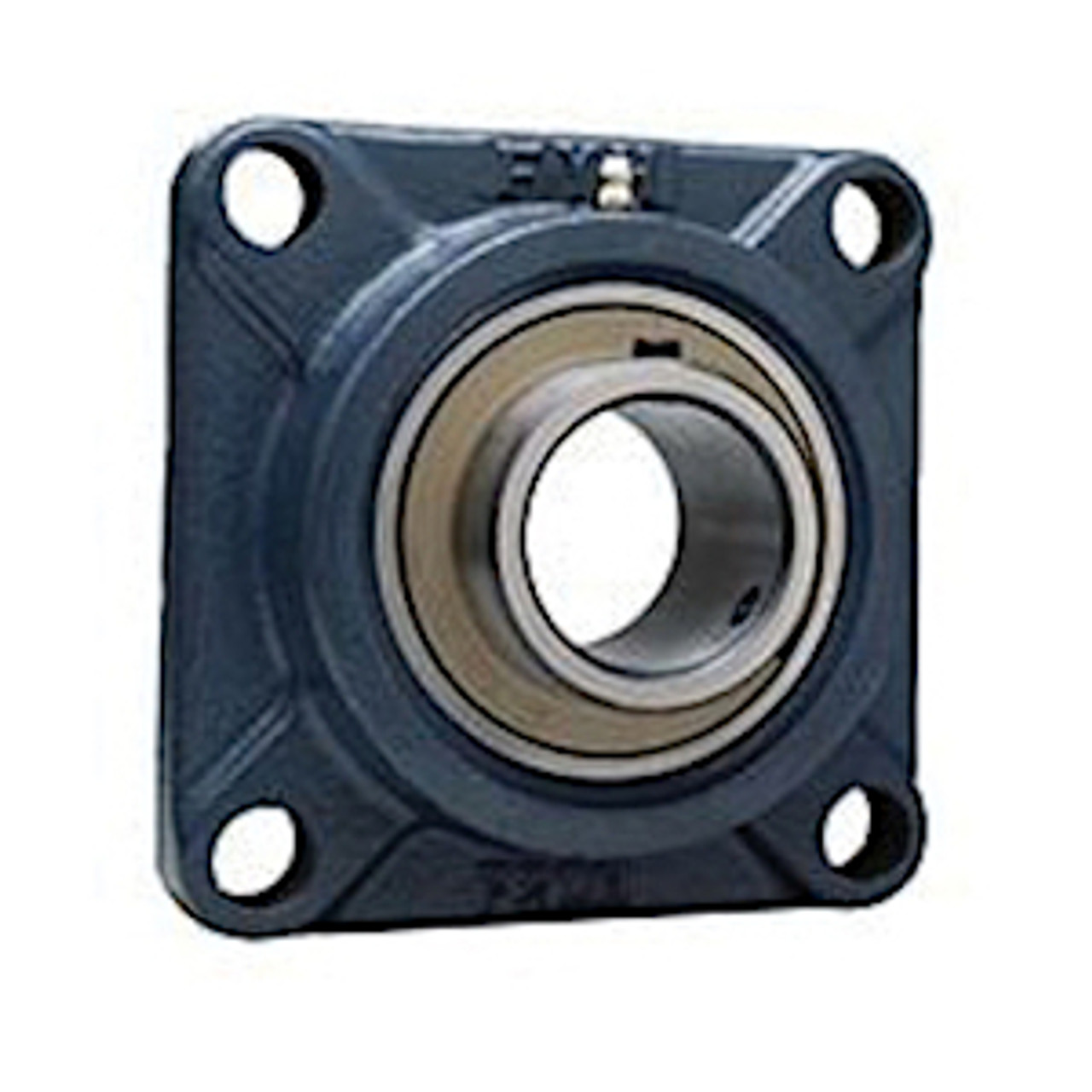 FYH Flange Mount Ball Bearing Unit, 4-Bolt Flange Mount, Set Screw Locking, Steel, Normal Duty ...