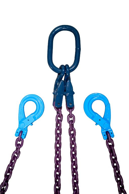 Chain sling 2-part, Master link with shortening hooks Grade 100, Length ...