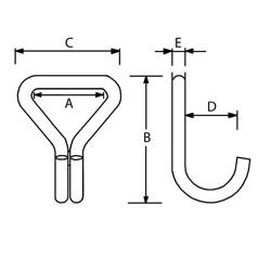 Combination hook, 50mm, LC2500daN | Forankra AB