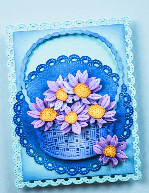 Memory Box Die Flower Basket Bouquet