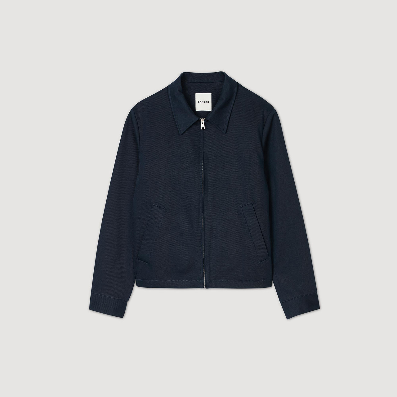 Cotton jacket Navy | Sandro Paris