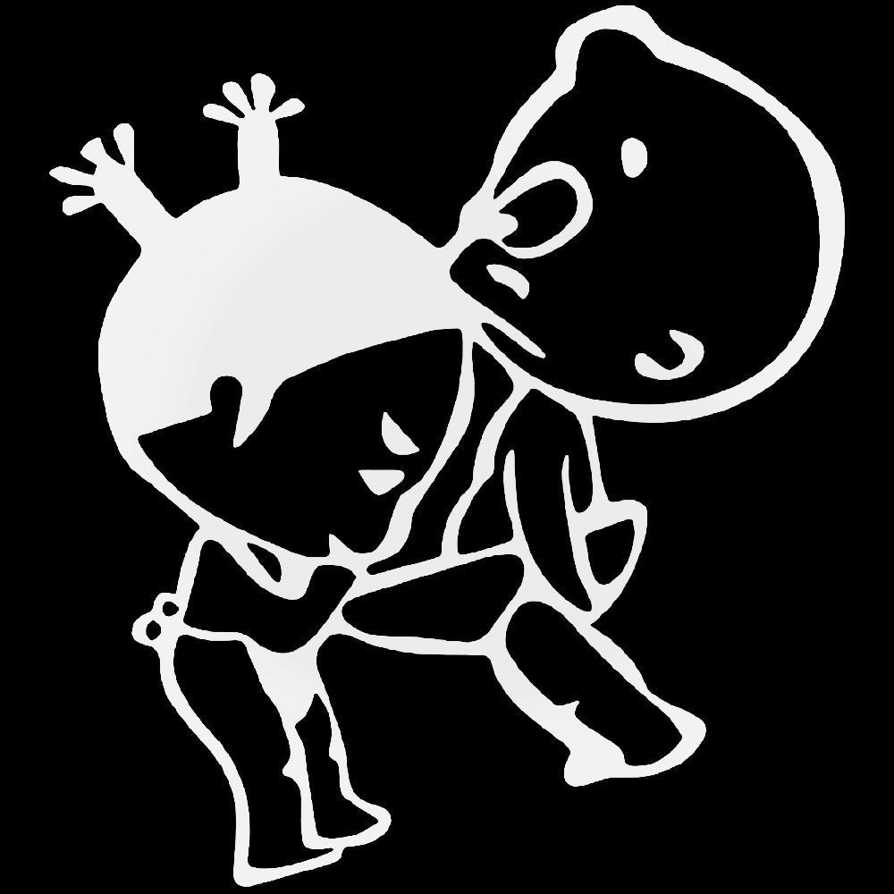 Girl Peeking Weiner Funny Sticker