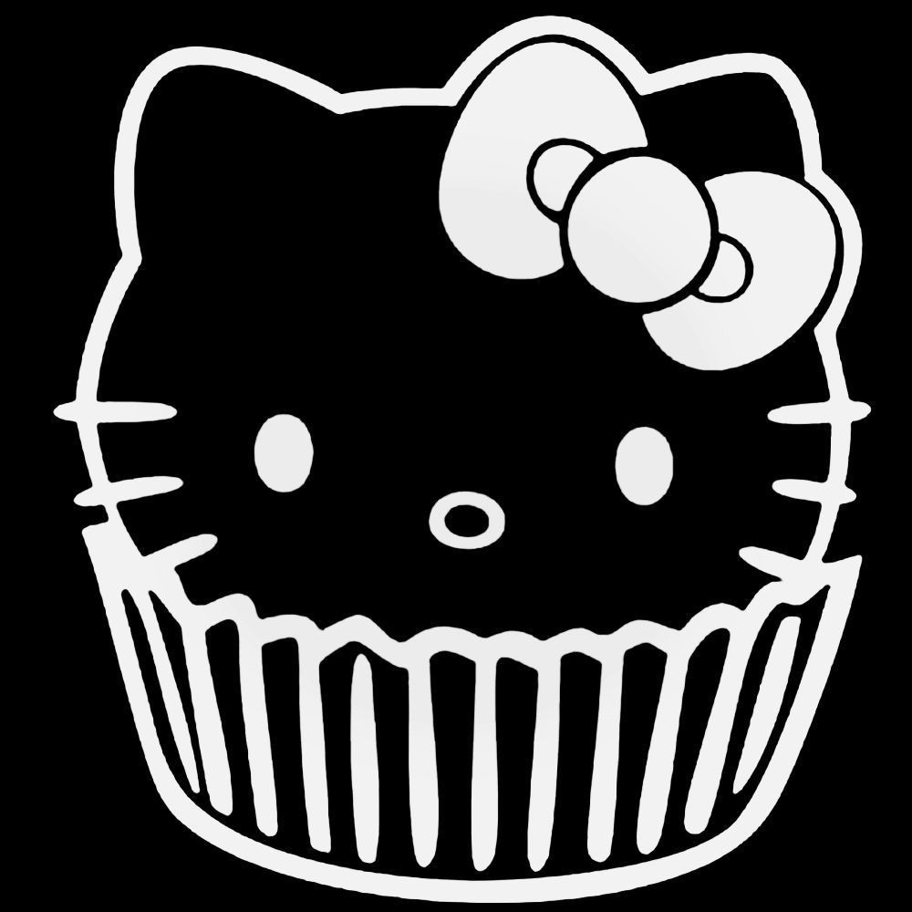 Hello Kitty Cupcake Decal Sticker