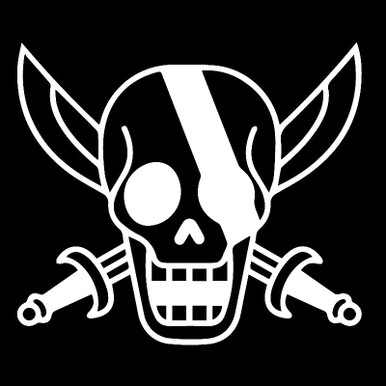 Shanks One Piece Twin Blade Skulls The Red Hair Pirates Ship Crew Logo ...