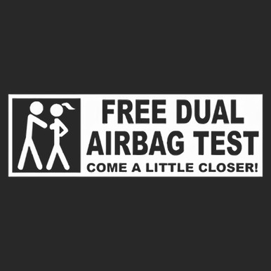 Free Dual Airbag Test Vinyl Decal Sticker - The Decal Master - Premium ...