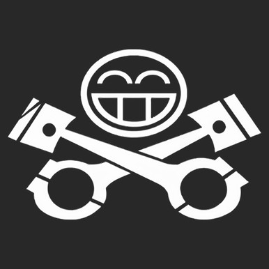 Smiley Piston Vinyl Decal Sticker - The Decal Master - Premium Decal ...