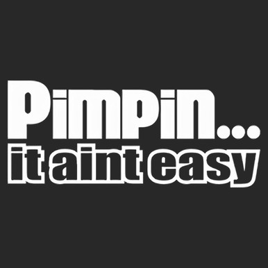 Pimpin It Aint Easy Vinyl Decal Sticker - The Decal Master - Premium ...