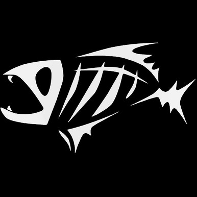 18 Fish Skeleton Decal Sticker