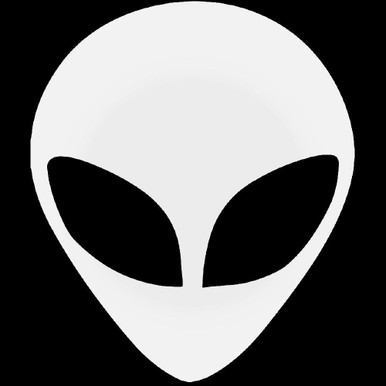 Alien Head Ufo Sticker