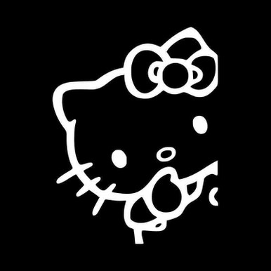 Hello Kitty Peeking Vinyl Decal Sticker